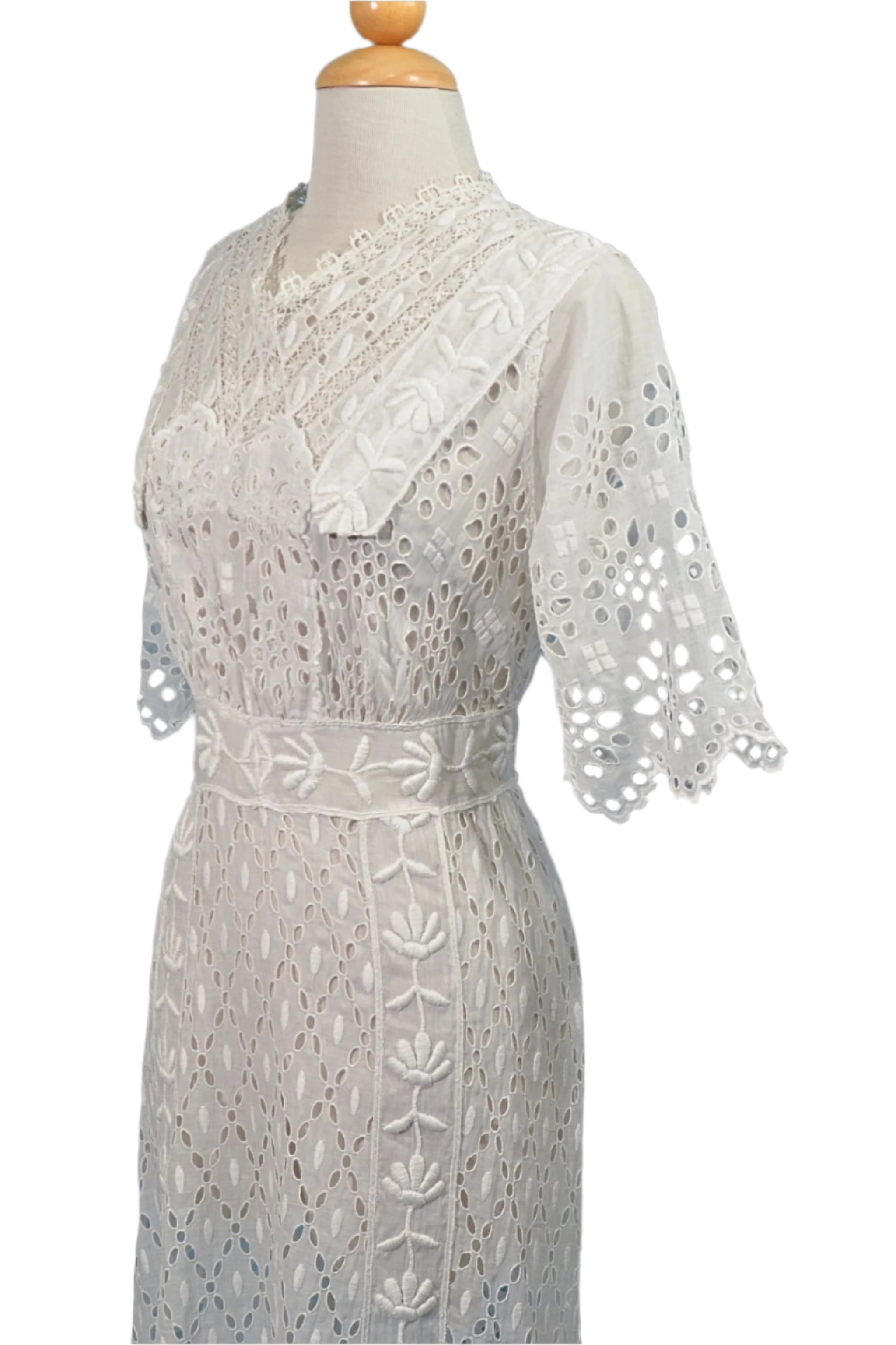 Antique/Vintage Victorian/Edwardian Lace Maxi Dress, Cottagecore Weddi ...