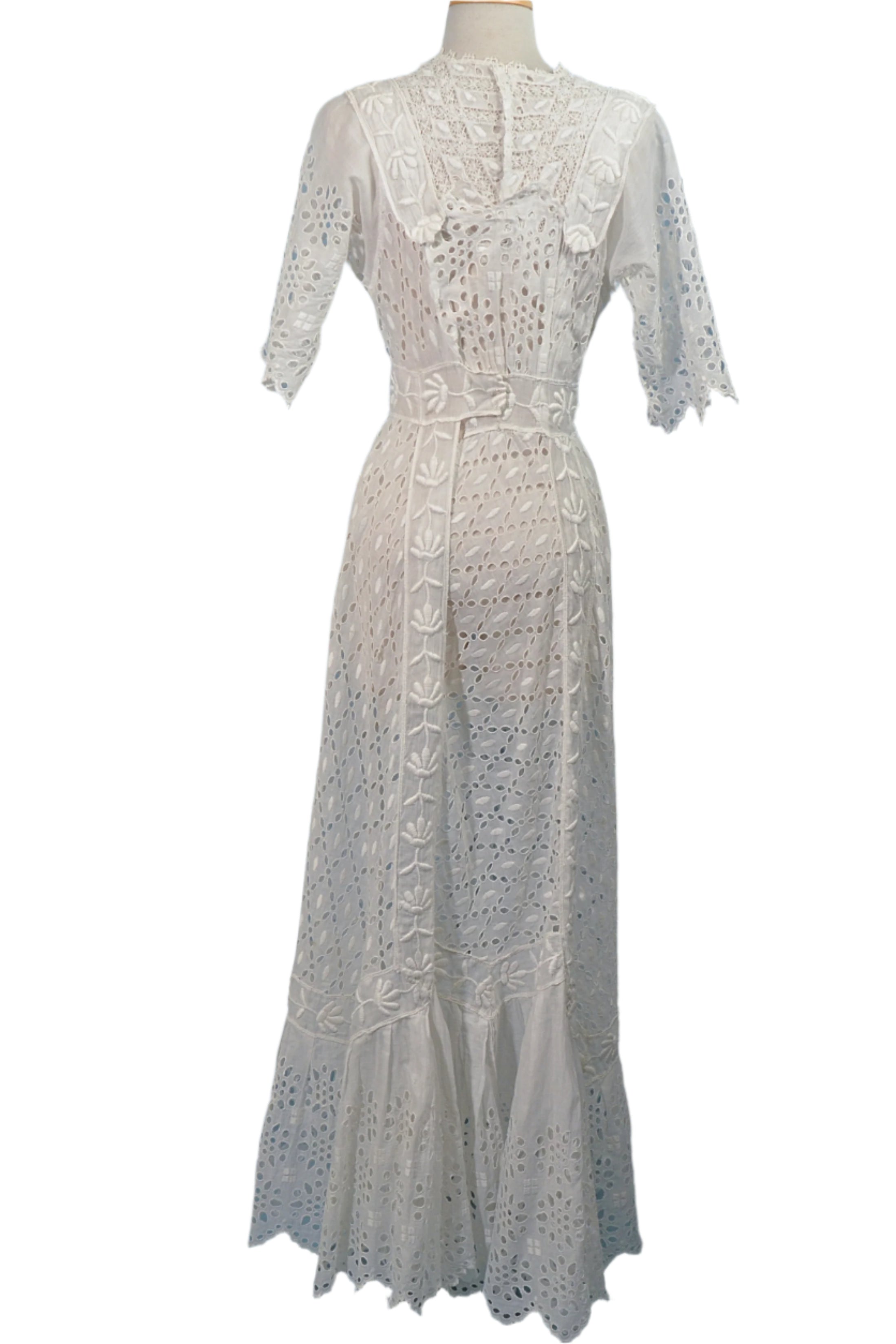 Antique/Vintage Victorian/Edwardian Lace Maxi Dress, Cottagecore Weddi ...
